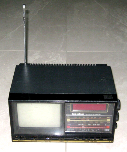 Vintage SuperStar TCR-1001 - TV Clock Radio - Portable Television 1985 ...