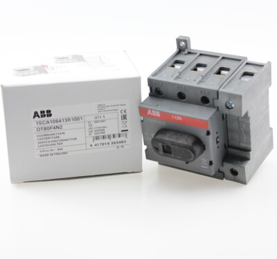 ABB OT80F4N2 Lasttrennschalter 4-polig 80A m. schwarzem Knebelgriff ...