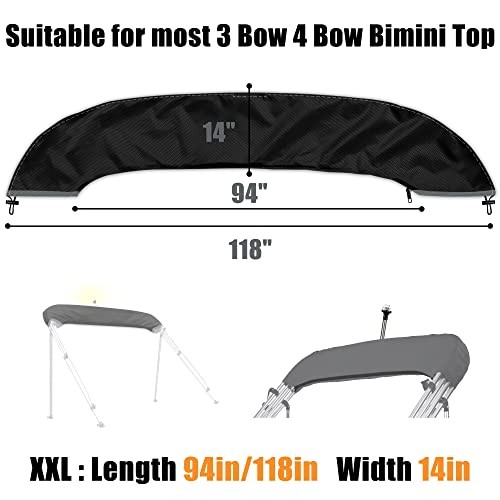 Kintaki Bimini top Boot Cover, Suitable for 3-4 Bows Bimini XXL 94 ...