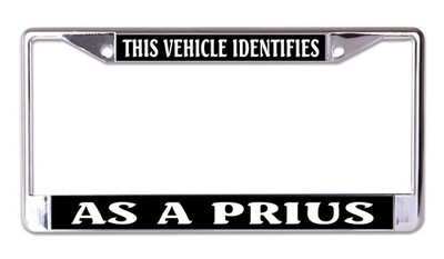This Vehicle Identifies As A Prius Chrome License Plate Frame | eBay