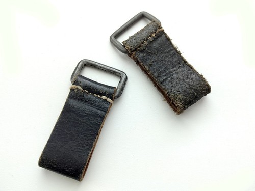 Original WW2 German BELT LOOPS 1943 pair buckle equipment WH Y-straps ...