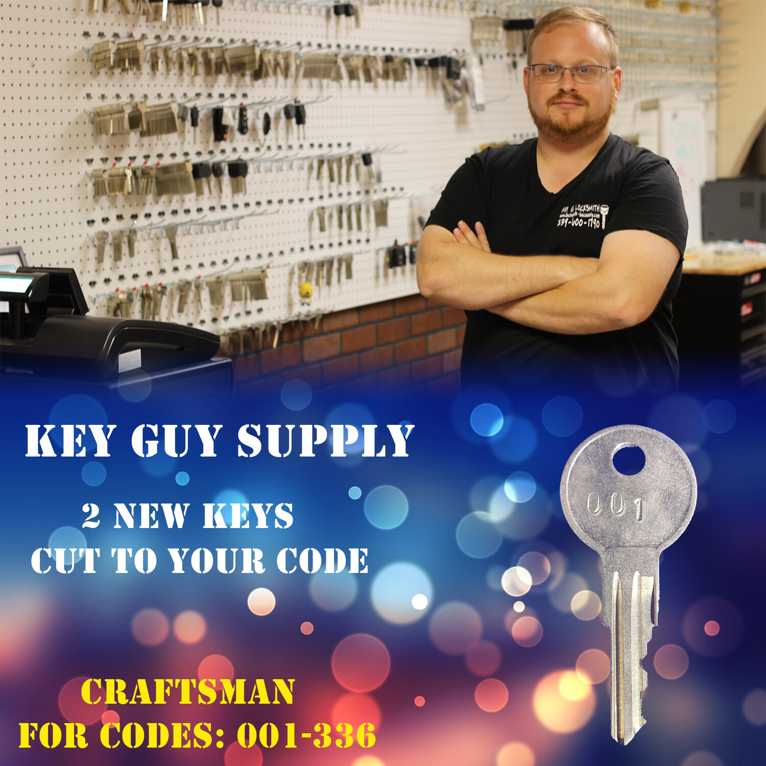 001-050 key. 2 New Keys For CRAFTSMAN tool boxes cut to code. Licensed ...