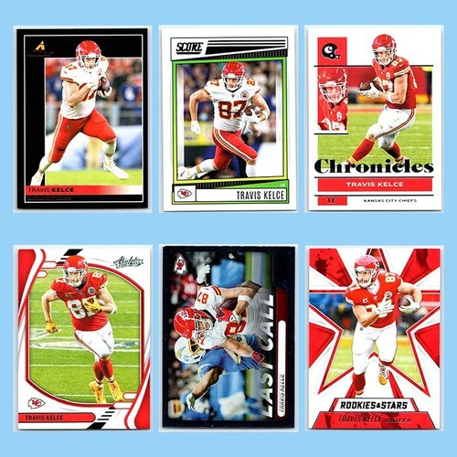 Lot of 6 Travis Kelce Football Cards Kansas City Chiefs Topps Panini ...