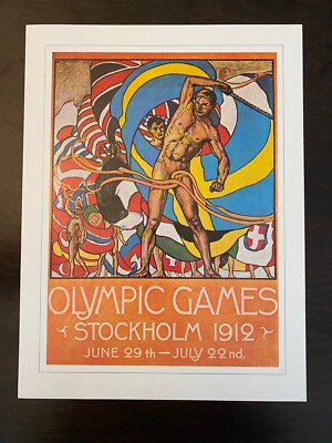 1912 Stockholm Summer Olympics Poster 12x16” - New Old Stock | eBay