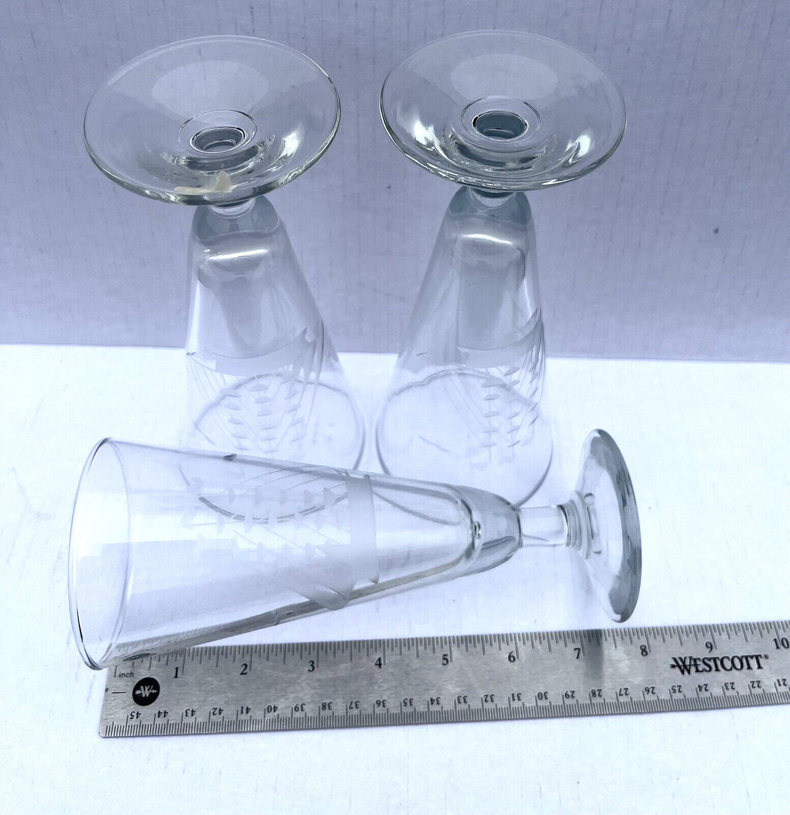 1970's JAVIT Fine Cut Crystal Etched Clipper Sailboat Beer Pilsner ...