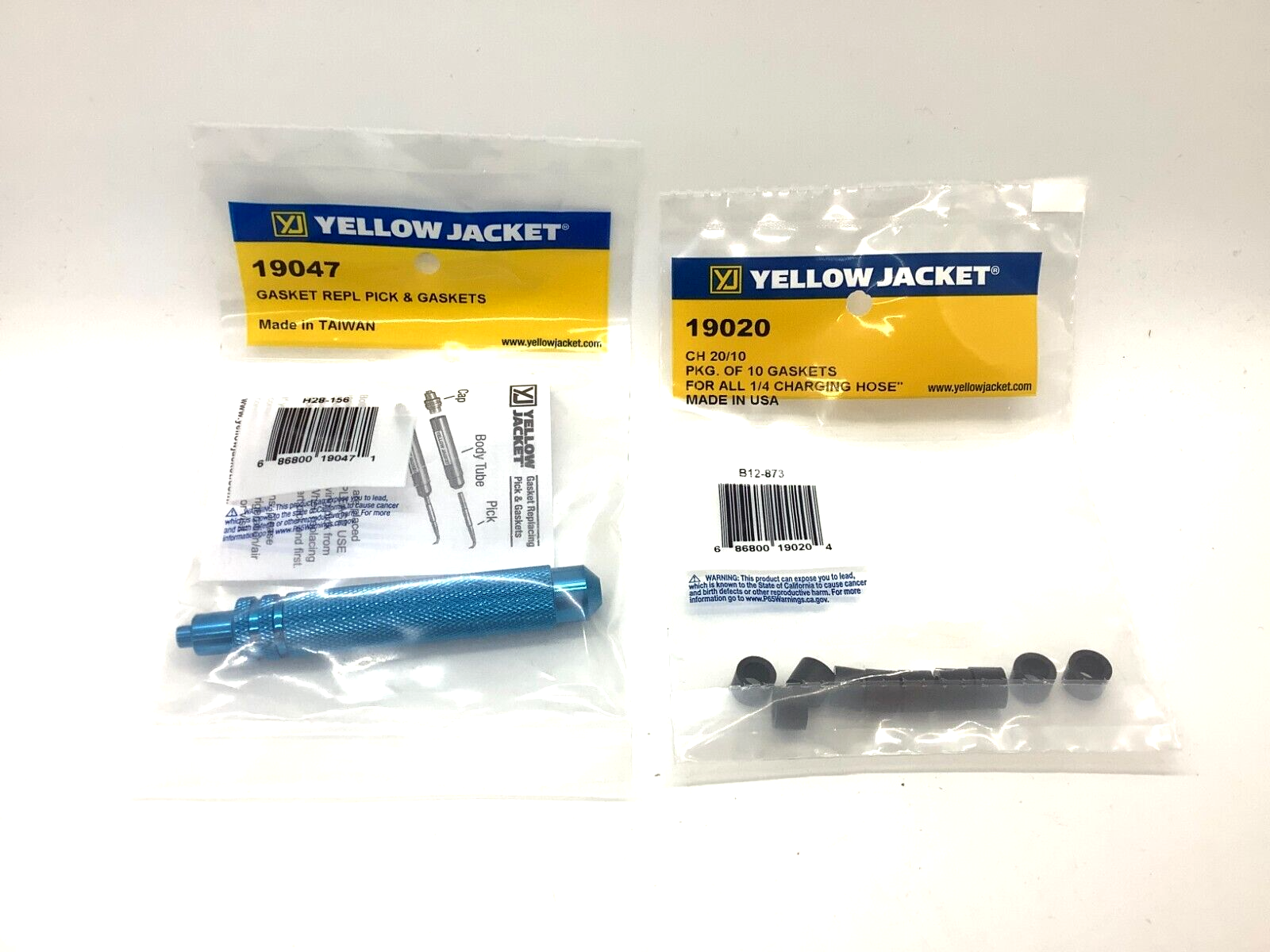 GENUINE Yellow Jacket 19020 Gaskets + Removal Pick Tool 19047 - Hvac ...