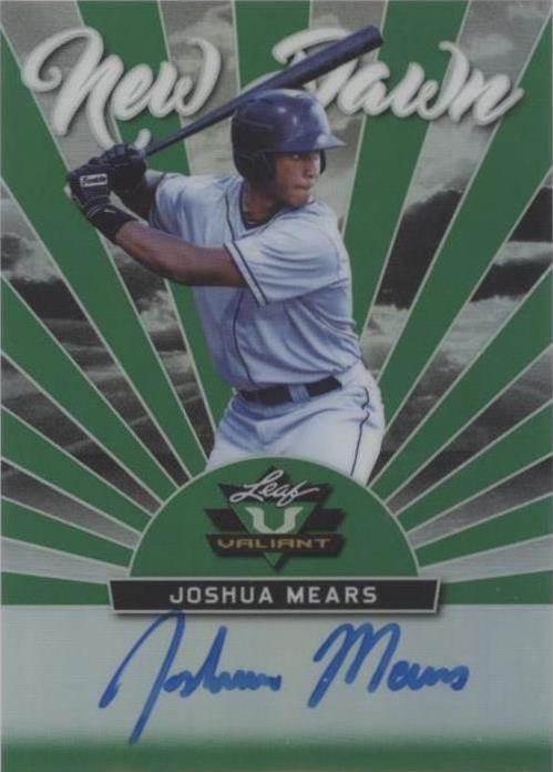 2019 Leaf Valiant - New Dawn Joshua Mears #ND-JM1 Green Prismatic /99 ...