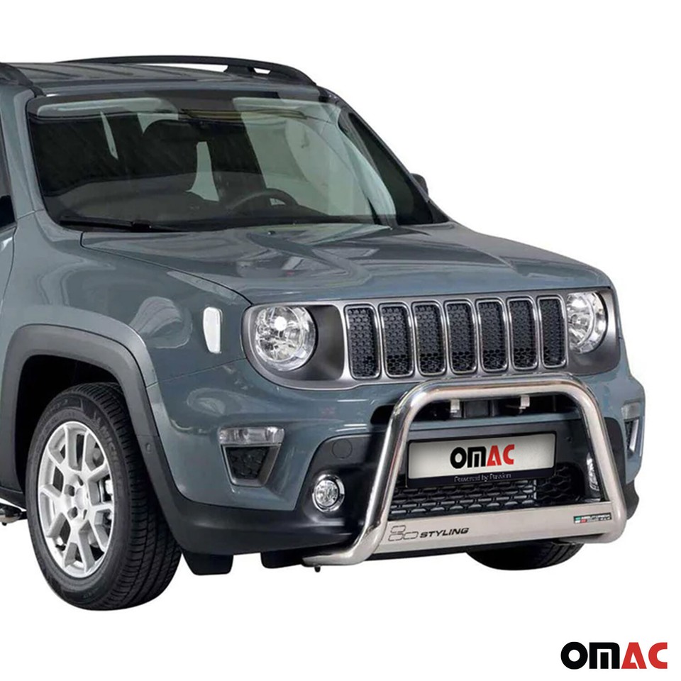 Bull Bar Push Front Bumper Grille for Jeep Renegade 2019-2023 Silver 1 ...