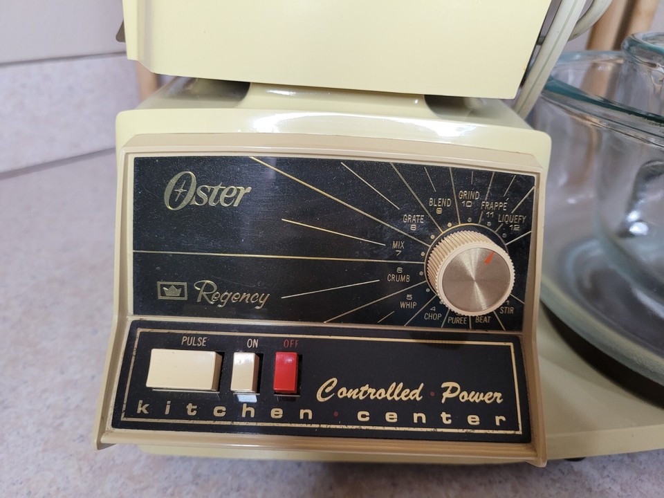 Vintage Oster Regency Kitchen Center 12 Speed Stand Mixer Controlled ...