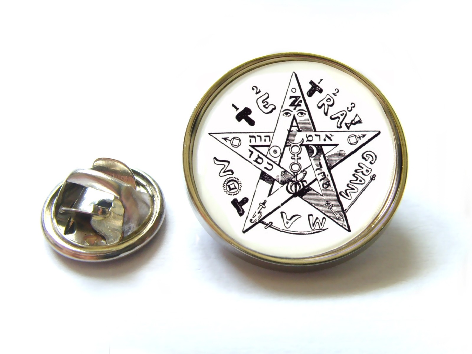 ELIPHAS LEVI PENTAGRAM SPIRITUALISM MAGIC MAGICIAN LAPEL PIN BADGE GIFT ...