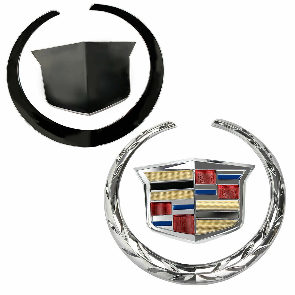 NEW Front Grille 6" Emblem Hood Badge for Cadillac - Silver Logo Symbol ...