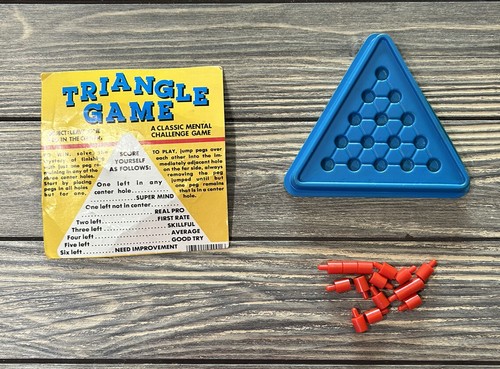 Vintage Plastic Triangle Game With Instructions Board And Pegs | eBay
