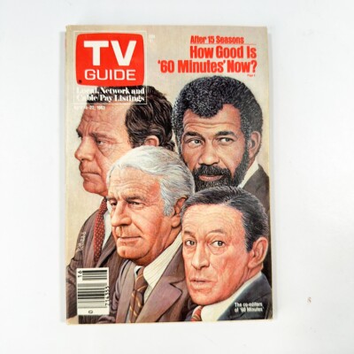 TV GUIDE 1983 Morley Safer ,Mike Wallace & Company, 60 Minutes NO LABEL ...