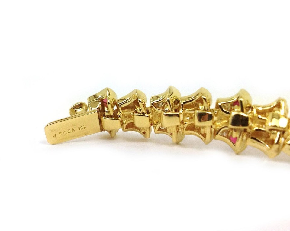 Ruby Bracelet Butterfly Diamond 18k Gold J. Roca | eBay