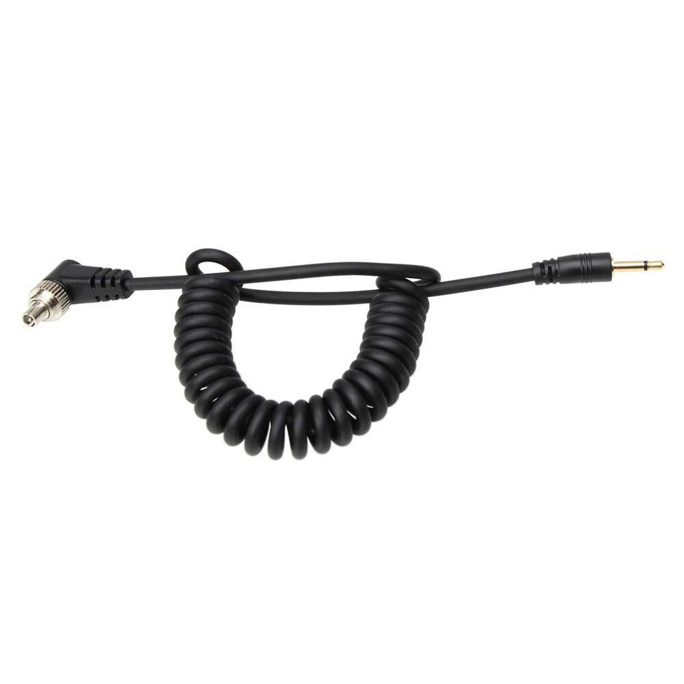 2.5mm to Male FLASH PC Sync Cable Cord with Screw Lock for Canon Nikon ...