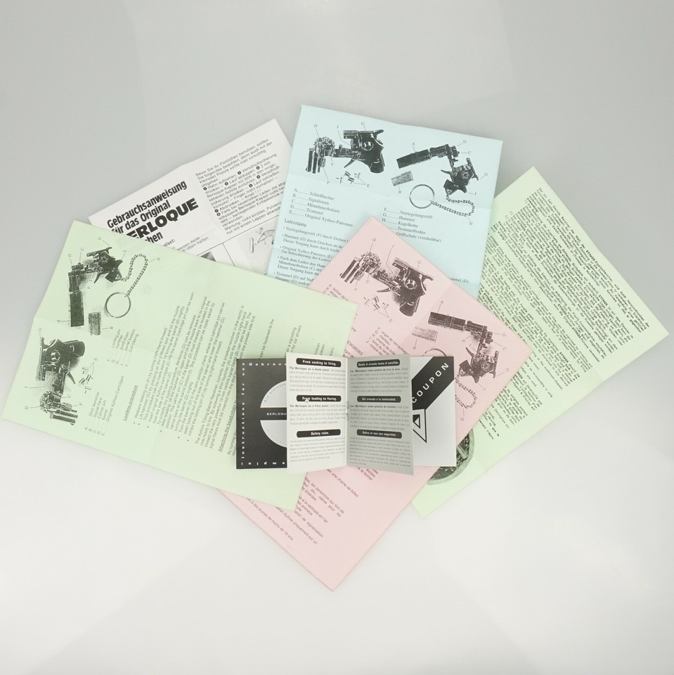 LOT 6x Instructions BERLOQUE XYTHOS Revolver miniature cap 1A | eBay