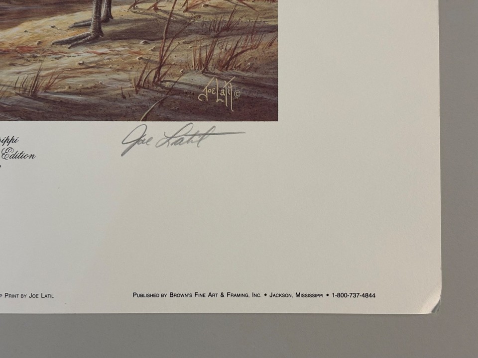 1992 Mississippi State Duck Stamp Print Governor's Edition by Joe Latil ...