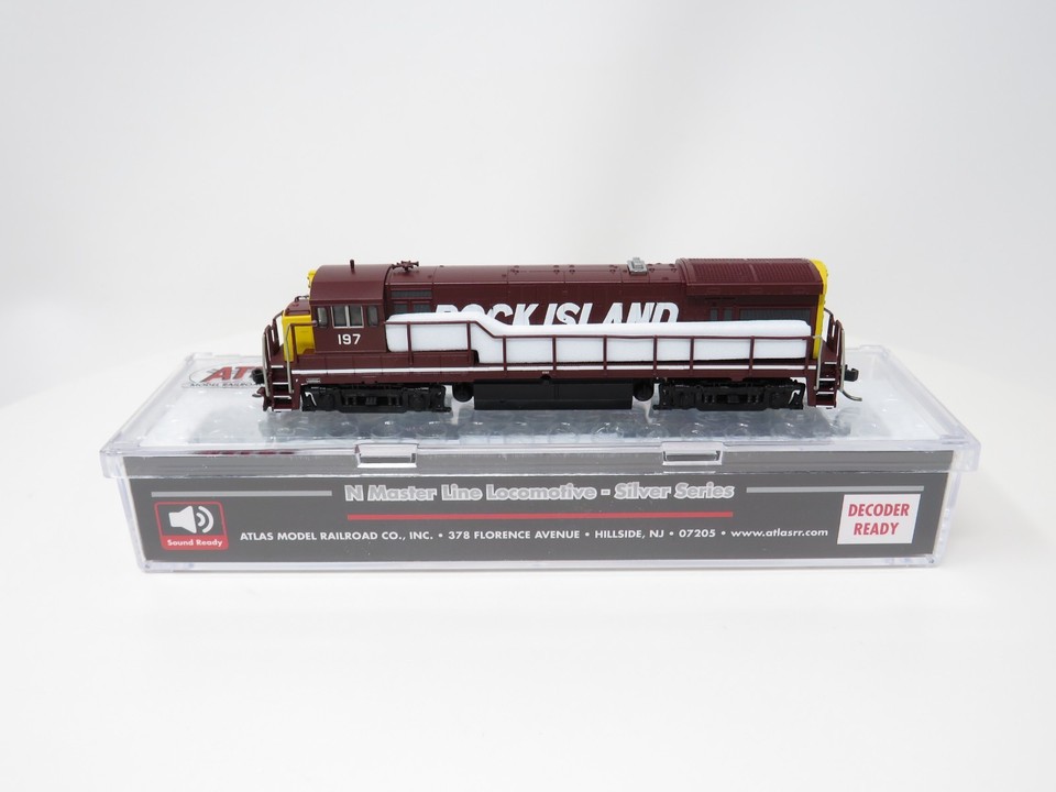 Atlas N 40005946 Rock Island RI GE U33B Diesel Locomotive Freight Train ...
