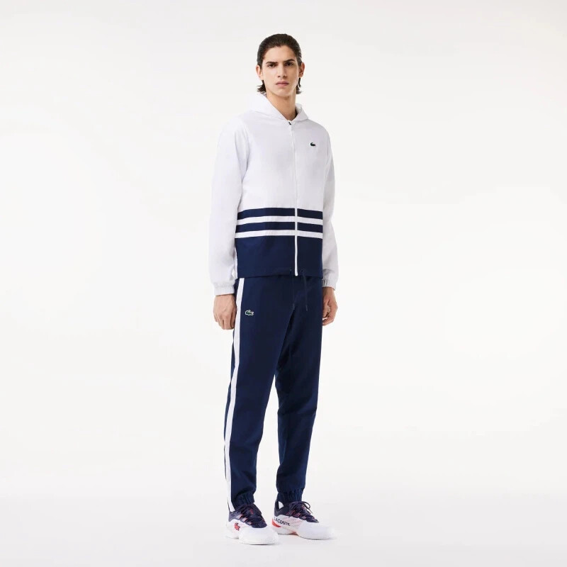 Lacoste Full Tracksuit Set Top Bottoms Blue White WH7566 Mens | eBay