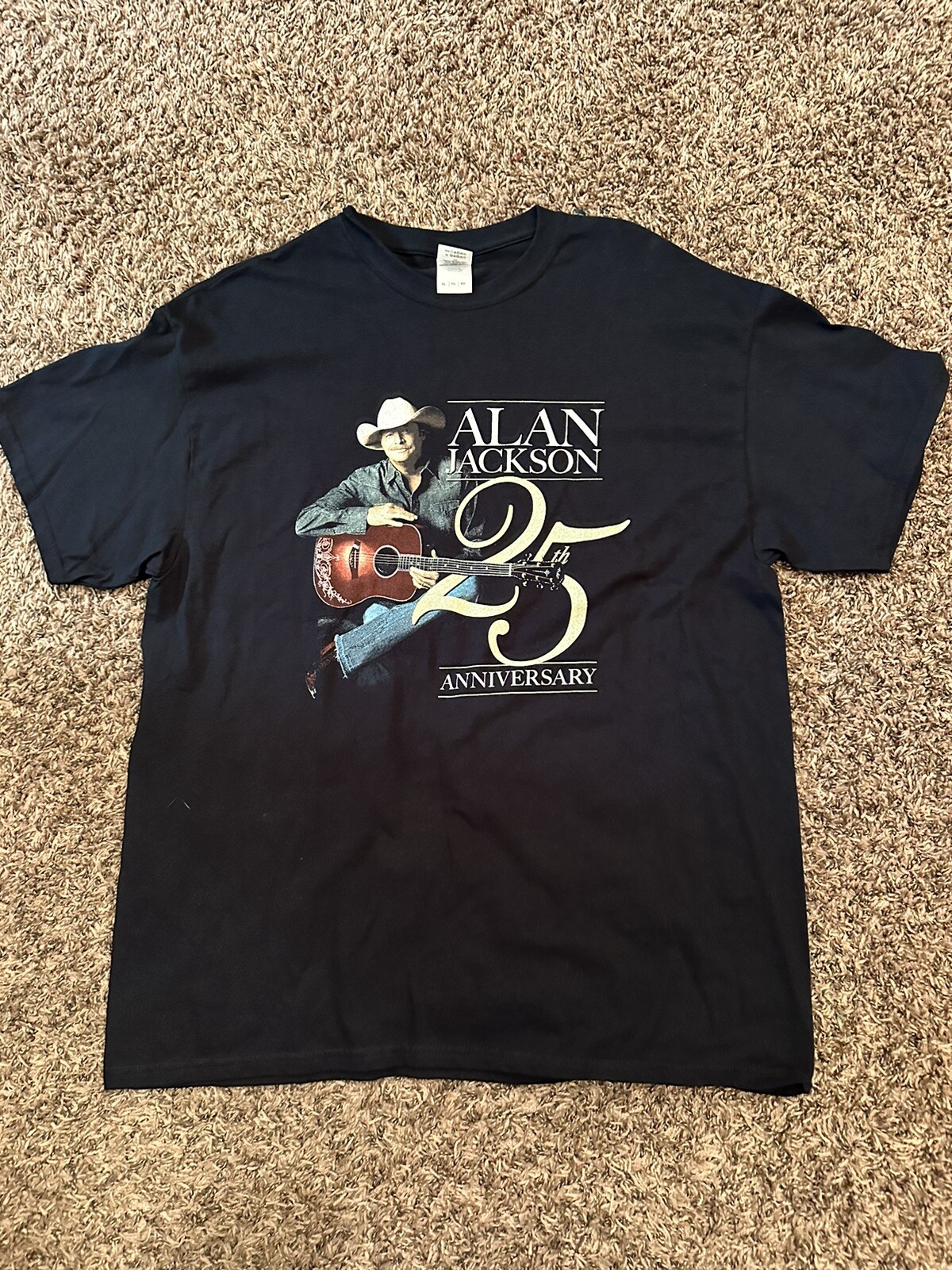Alan Jackson Shirt 25th Anniversary Tour Country Music Band 2015 Size ...