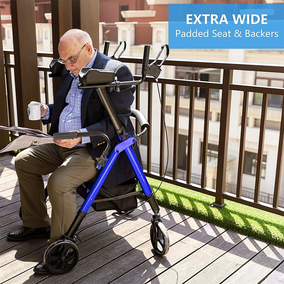 2024 Deluxe OEM ELENKER Heavy Duty Upright Rollator Walker Stand Up ...