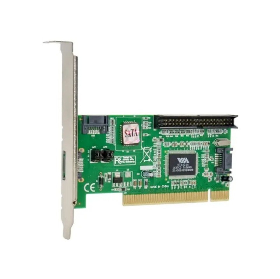 PCI To 3 Ports SATA + IDE Combo Controller Adapter Converter Card ...
