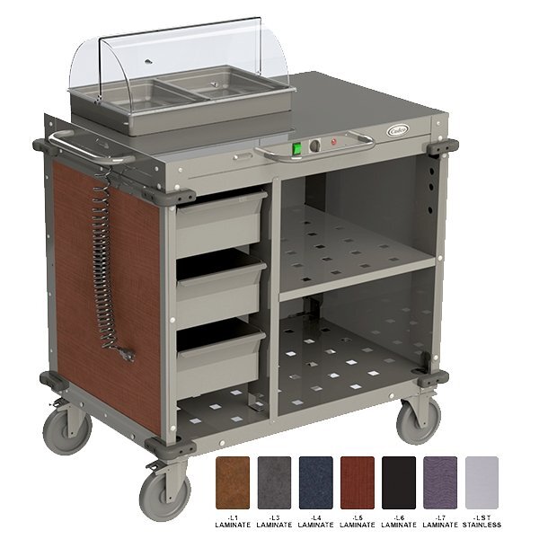 Cadco CBC-SDCX-L6 40" Mobile Hot Food Serving Counter w/ Pan Frame, 2 ...