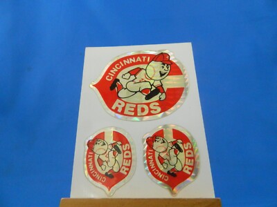 Cincinnati Reds 3 Stickers Shiny Reflective | eBay
