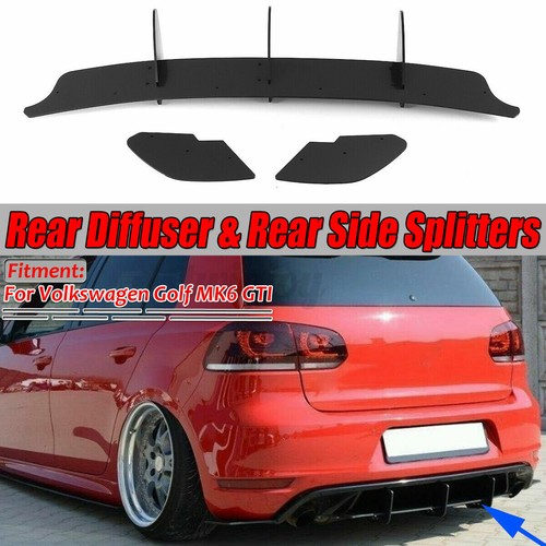 For Volkswagen VW Golf 6 MK6 GTI Rear Bumper Lip Diffuser Valance Side ...