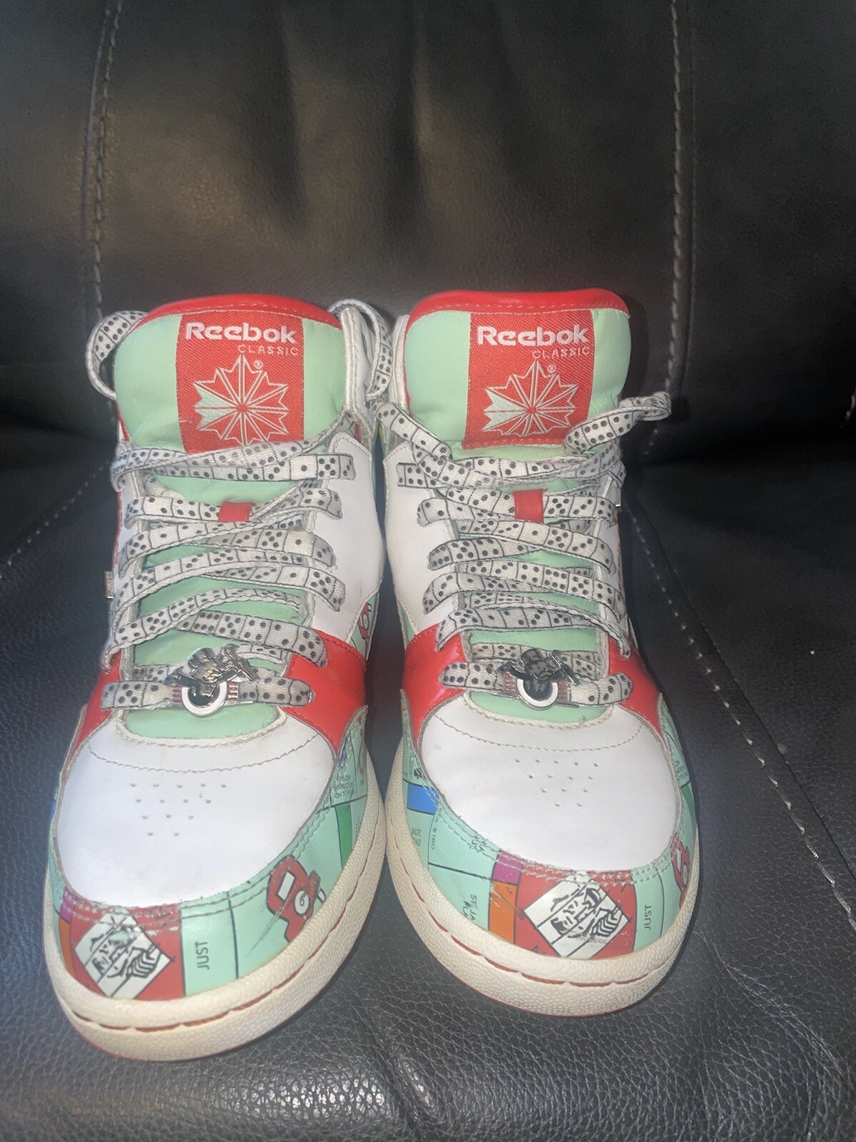 RARE Women's Monopoly Reebok Classic Sneakers Size 8 … - Gem