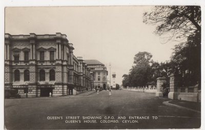 Ceylon, Queen Street & GPO, Colombo RP Postcard, B239 | eBay UK
