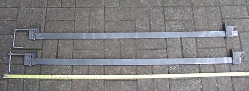 2 Antique Hartford Clamp Co. Heavy Duty Steel Handle Bar Clamps,48" Cap ...