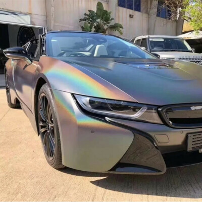 8Colors Laser Chameleon Car Wrap Vinyl Neo Chrome Iridescent Vinyl Car ...