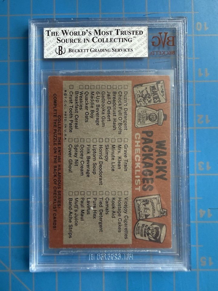 1973 Topps Wacky Packages 1st Series ERROR Baseball Checklist BVG 6 ...
