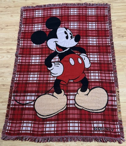 DISNEY MICKEY MOUSE & CO CLASSIC CHARACTER WOVEN TASSELED THROW SOFA ...