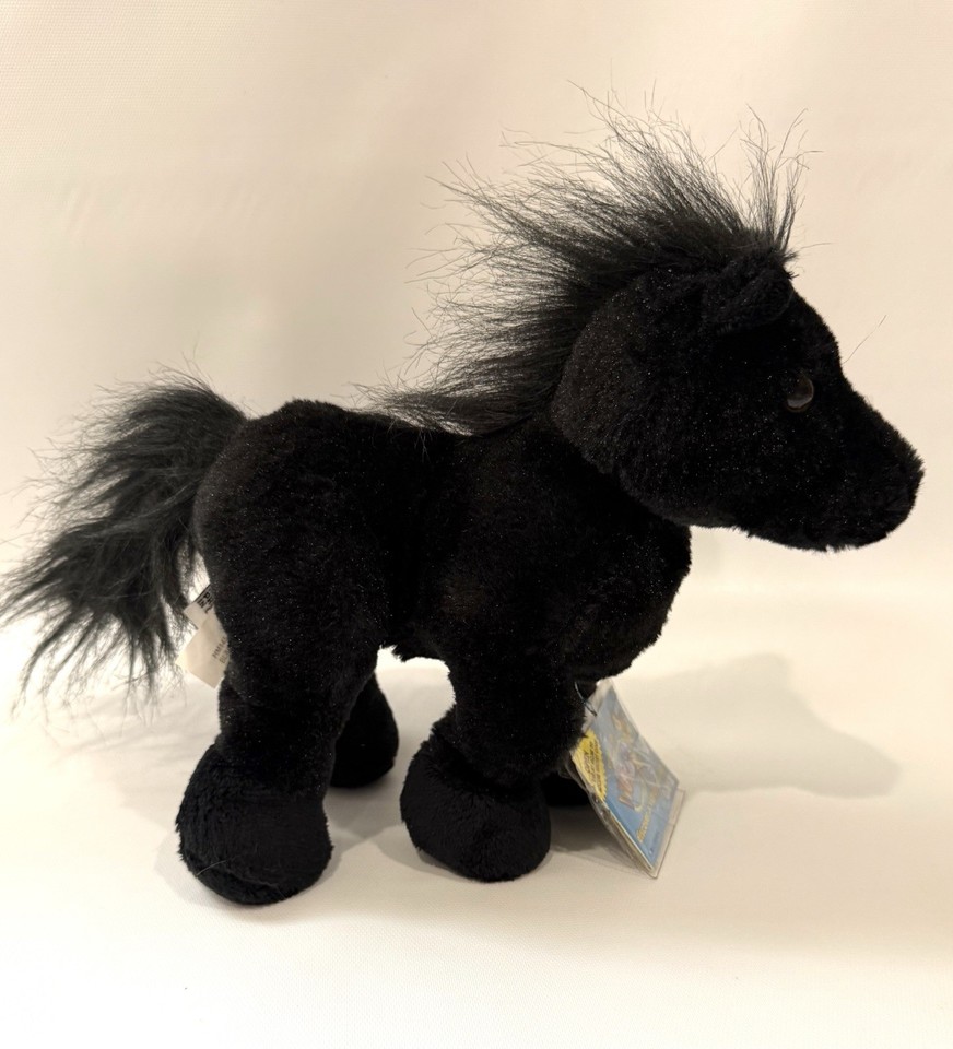Webkinz Black Stallion HM145 Plush GANZ Retired Horse Stuffed Animal ...