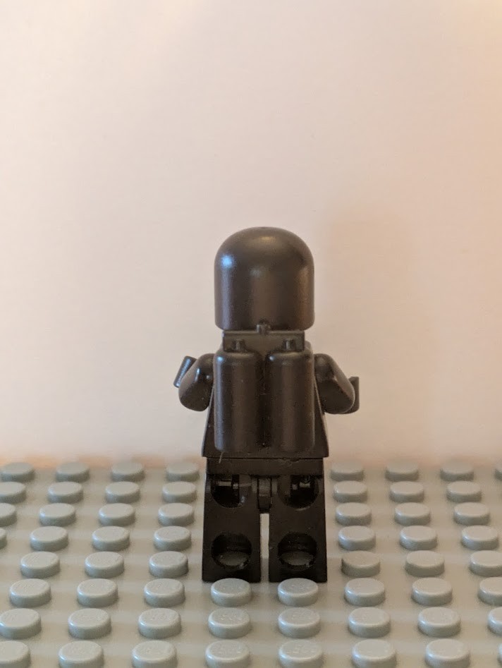 LEGO Classic Space- Black Spaceman with Original Helmet and Oxygen Tank ...