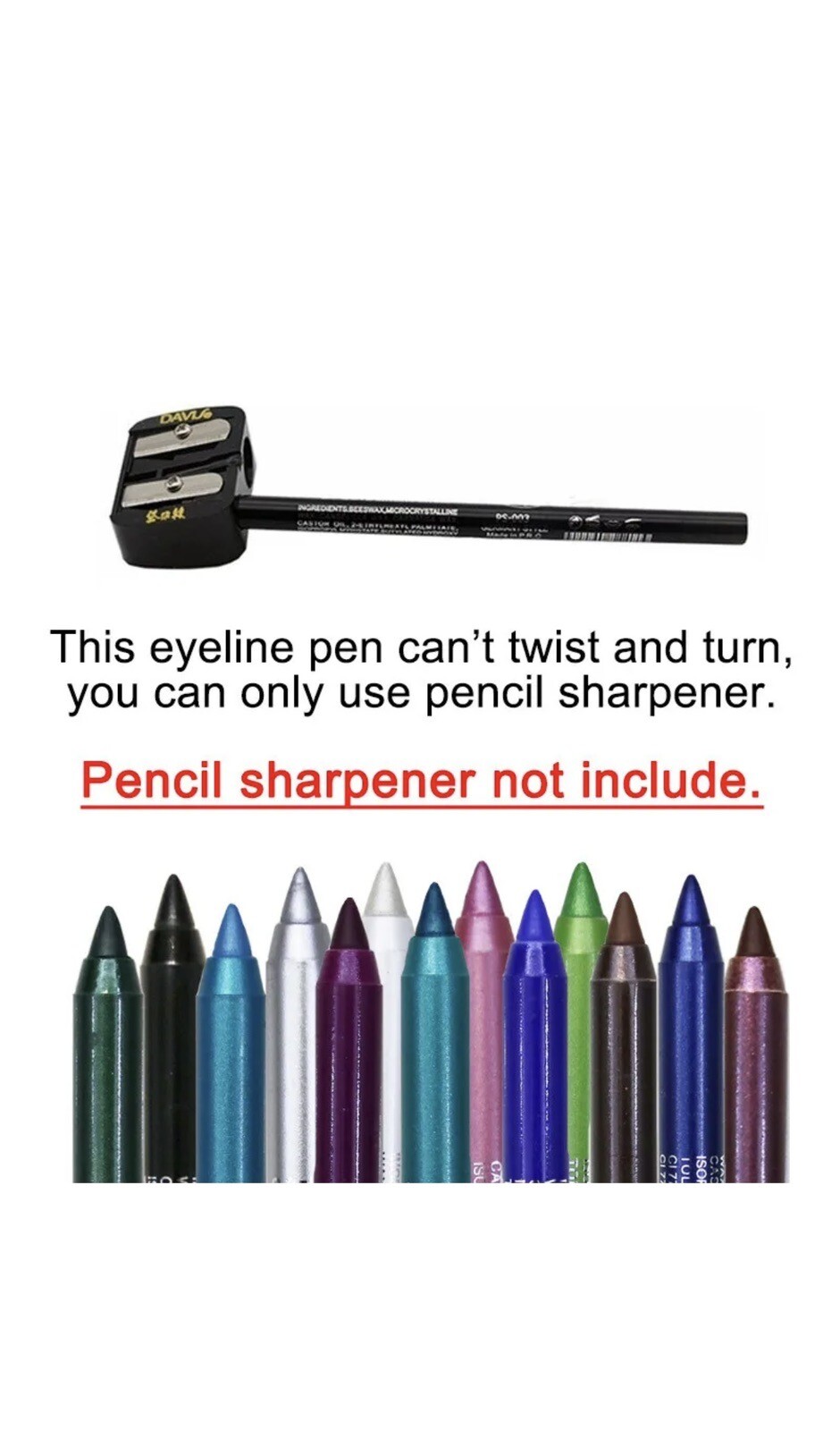 Eyeliner DAVIS Lasting Gel Liquid Liner Colorful Eye Pencil Waterpoof ...