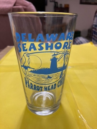 JIMMY BUFFETT Delaware Seashore Parrot Head Lighthouse 16 oz Drinking ...