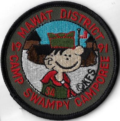 1991 Camp Swampy Camporee Mawat District BLK Bdr. [X-1464] | eBay