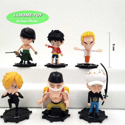 Anime One Piece #75 Luffy Whitebeard Law Doflamingo 6pcs Figure Cake ...