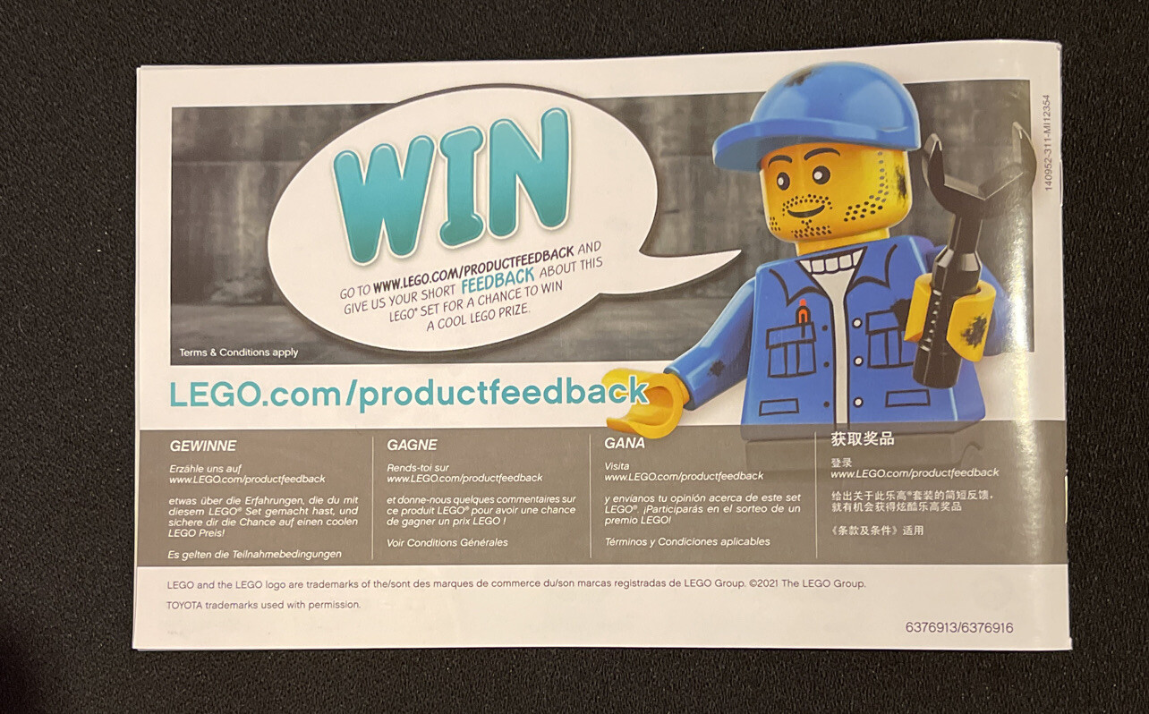 Lego Instruction Book 76901 Speed Champions Toyota Yellow GR Supra Book ...