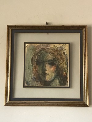 HAROLD FRANK MODERN OIL PAINTING VINTAGE ABSTRACT PORTRAIT ...