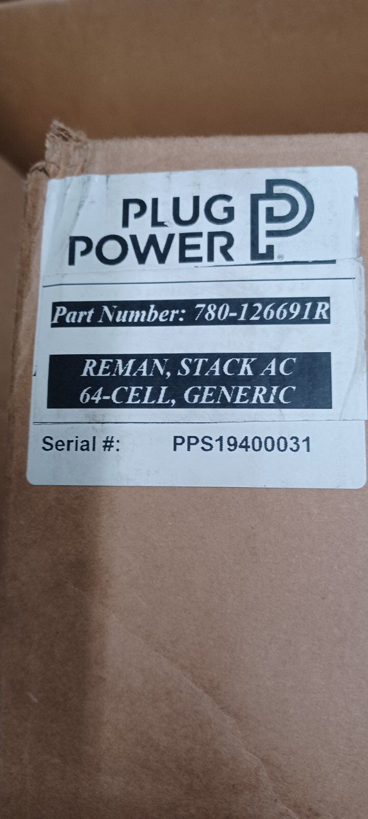 PLUG POWER 780-126691R REMAN STACK AC 64-Cell Generic | eBay