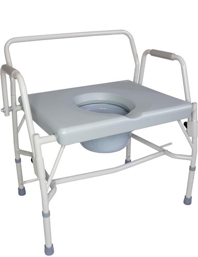 DMI Drop Arm Portable Toilet Commode, Extra-Wide Seat, 500 Pound Weight ...