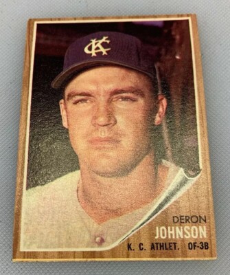 1962 Topps # 82 Deron Johnson Baseball Card Kansas City Athletics K.C ...