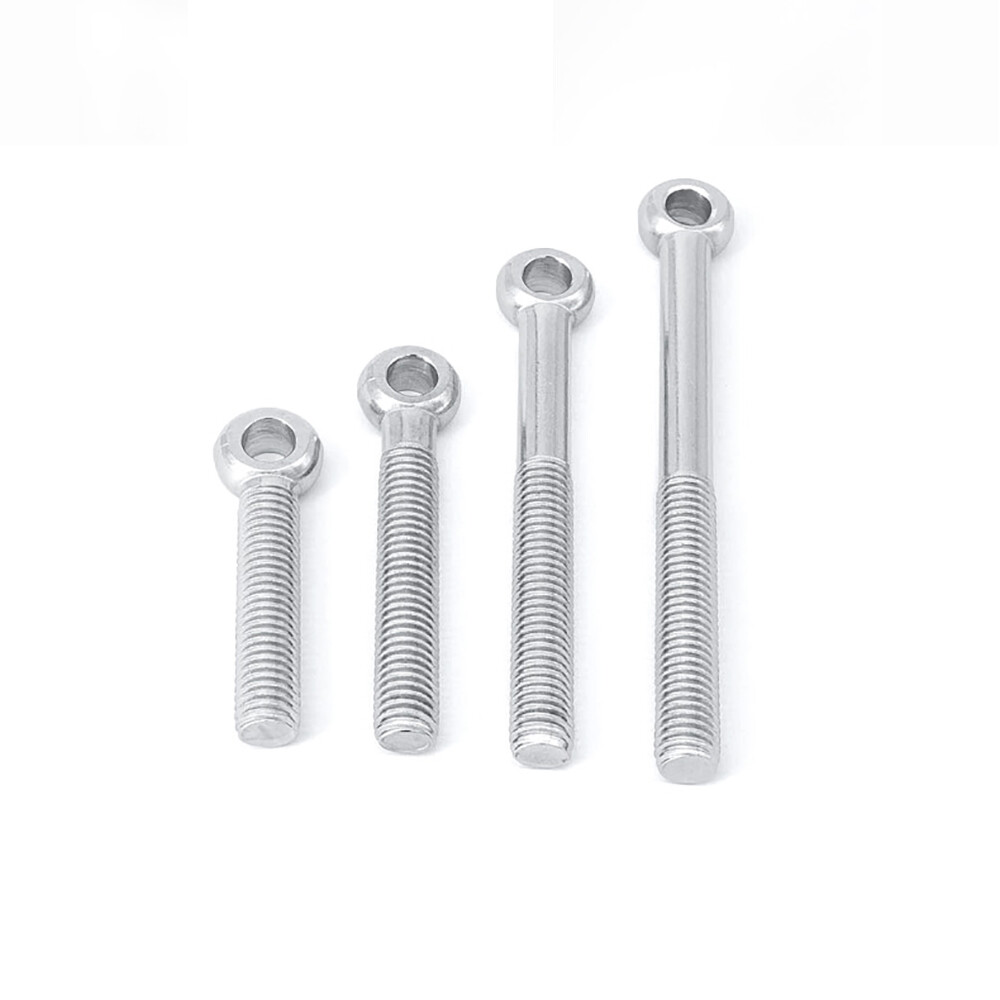 M5-M12 Eye Bolts Threaded Rings Catenary Wire Hanging Screws Stainless ...