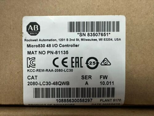 New Allen-Bradley 2080-LC30-48QWB SER A Micro830 48 I/O Controller. | eBay