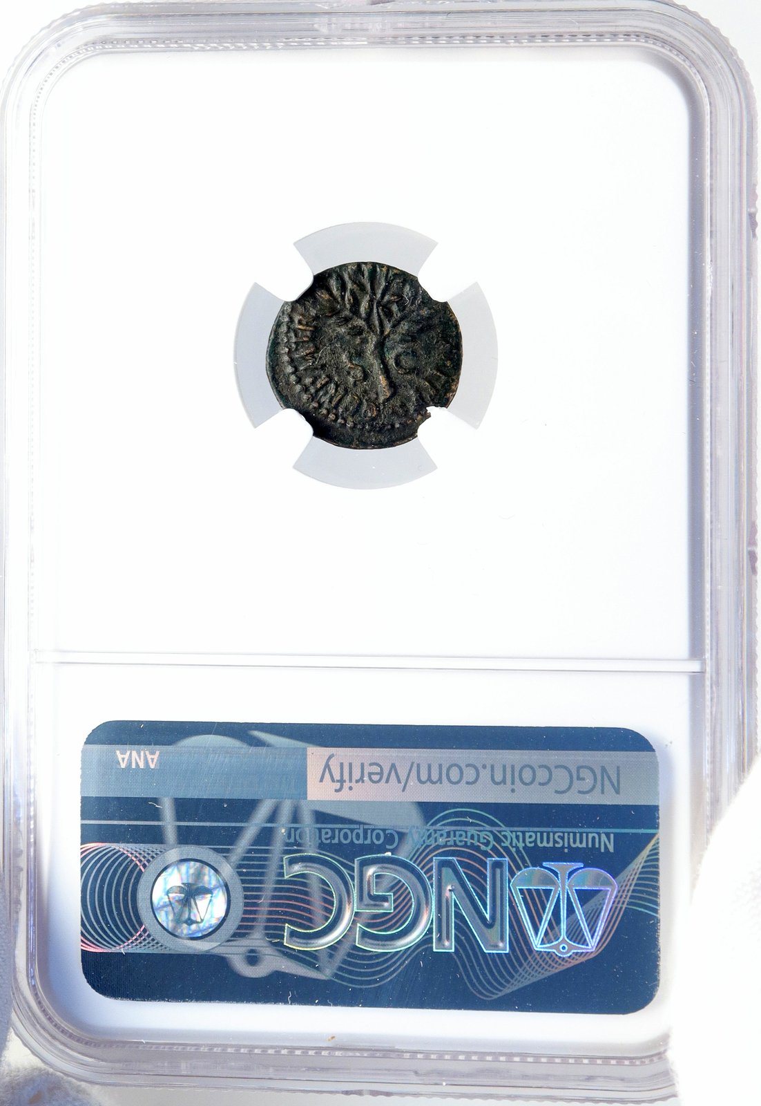 NERO Authentic Ancient 64AD Rome QUADRANS Roman Coin HELMET SHIELD NGC ...