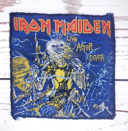 Orginal Rare Vintage Iron Maiden Live After Dark Patch 1985 Derek Riggs ...